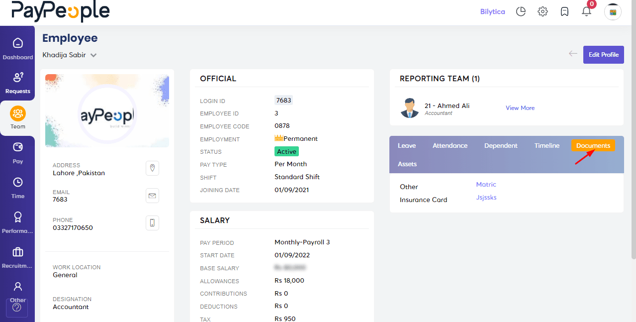 Documents - PayPeople - HR Payroll HRMS Attendance Software in Lahore Karachi Islamabad Pakistan