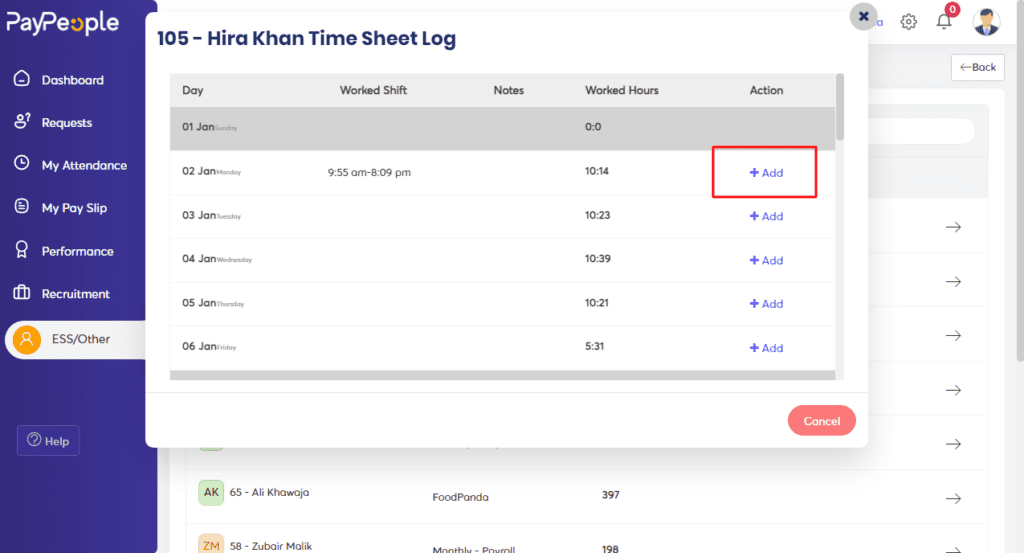 Timesheets - PayPeople - HR Payroll HRMS Attendance Software in Lahore ...