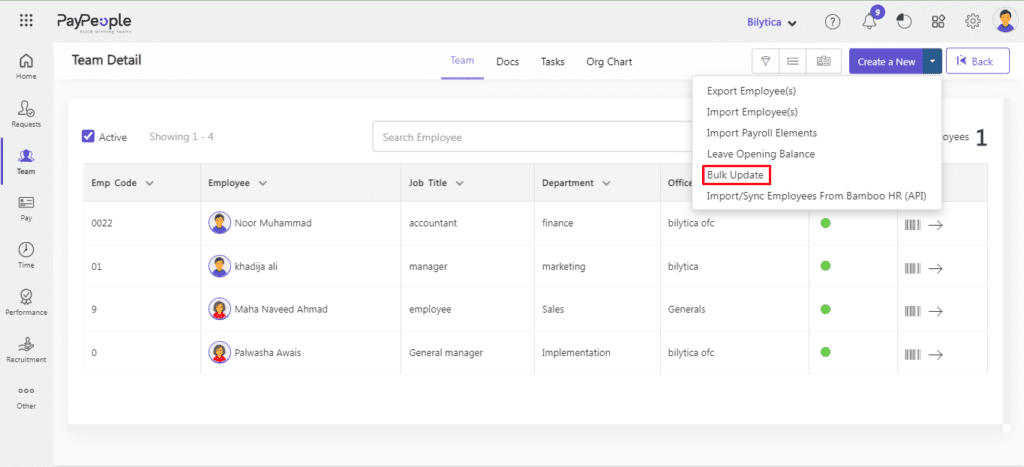 Payroll Setting - Paypeople.pk