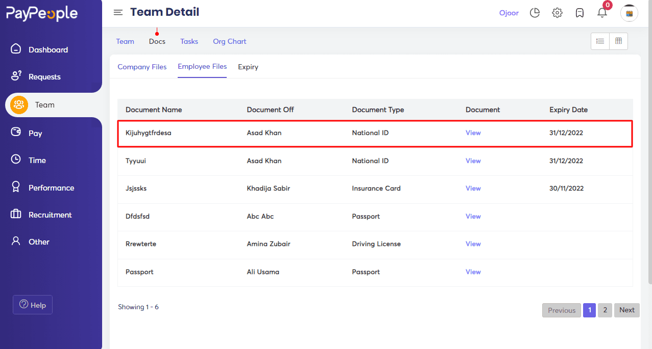 Documents - PayPeople - HR Payroll HRMS Attendance Software in Lahore Karachi Islamabad Pakistan
