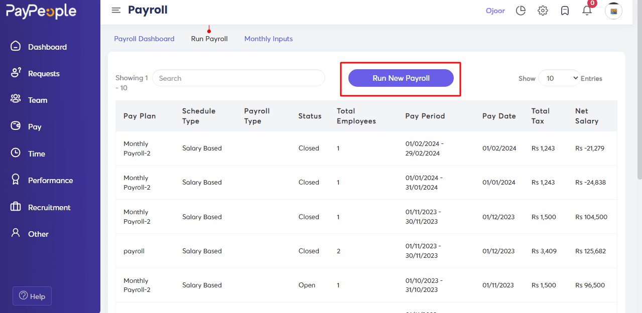 Run Payroll - PayPeople - HR Payroll HRMS Attendance Software in Lahore ...