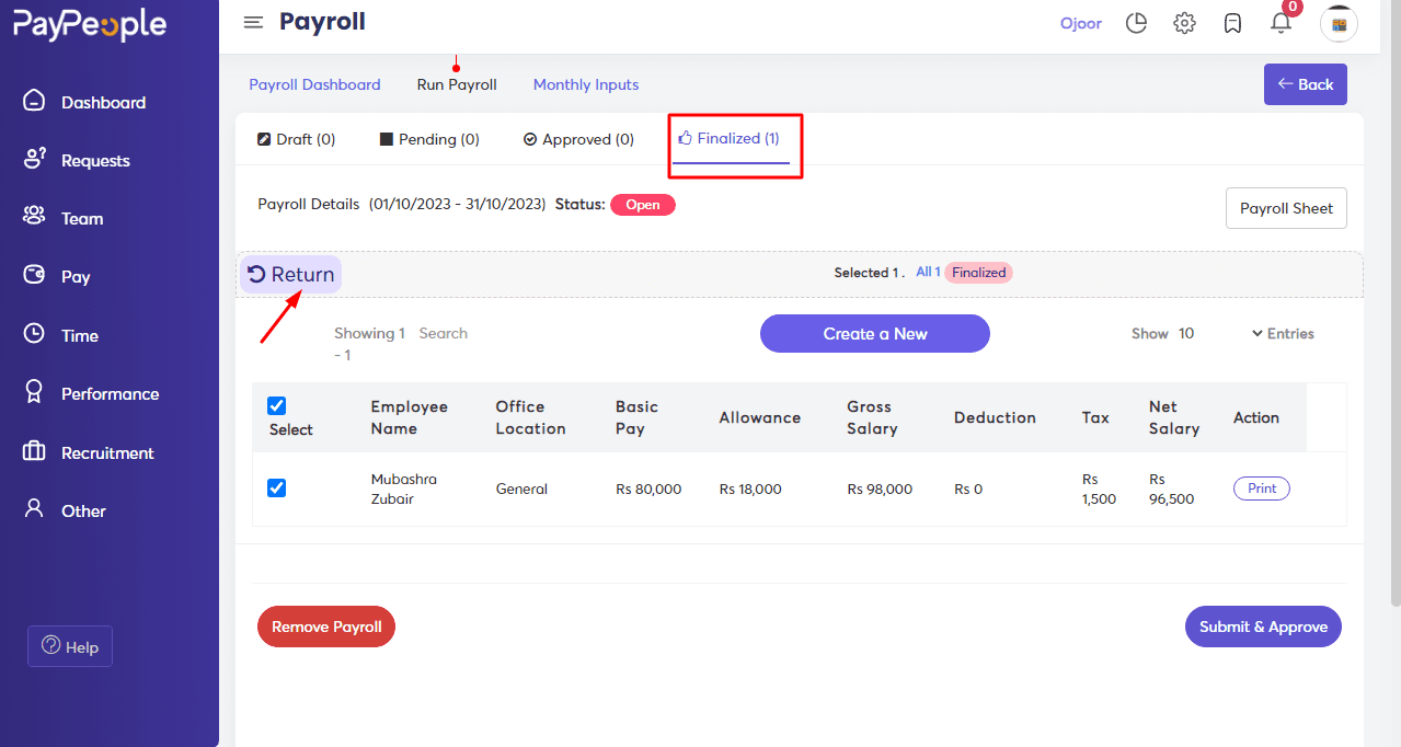 Run Payroll - PayPeople - HR Payroll HRMS Attendance Software in Lahore ...