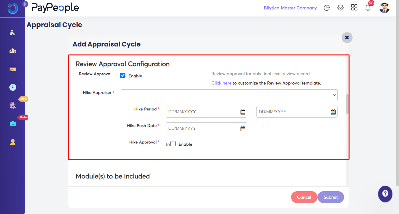 Appraisal Cycle - PayPeople - HR Payroll HRMS Attendance Software in ...