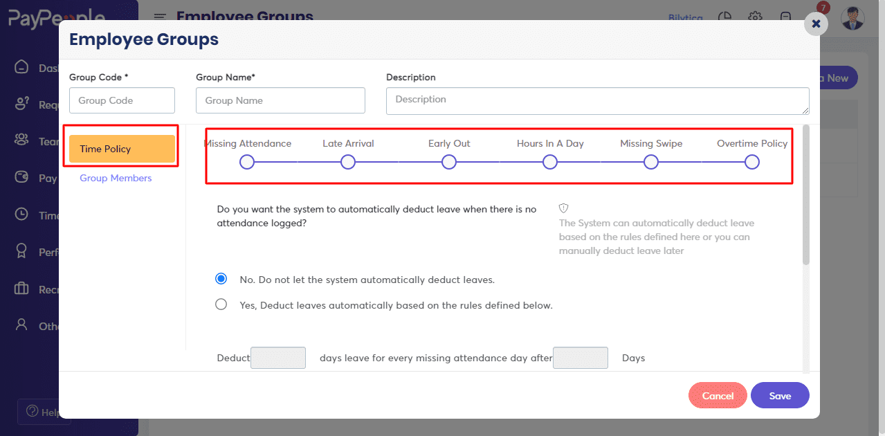 Employee Groups Management - PayPeople - HR Payroll HRMS Attendance Software in Lahore Karachi ...
