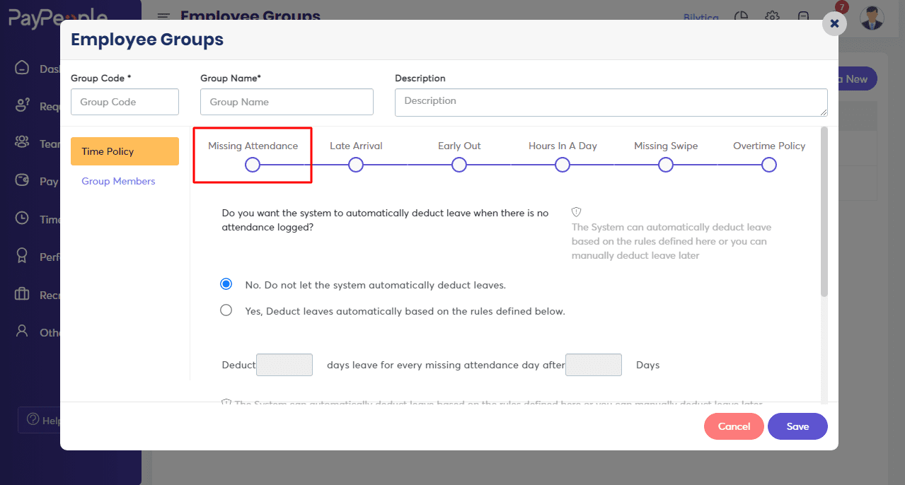 Employee Groups Management - PayPeople - HR Payroll HRMS Attendance Software in Lahore Karachi ...