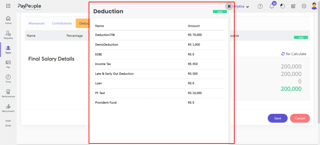Payroll Setting - Paypeople.pk