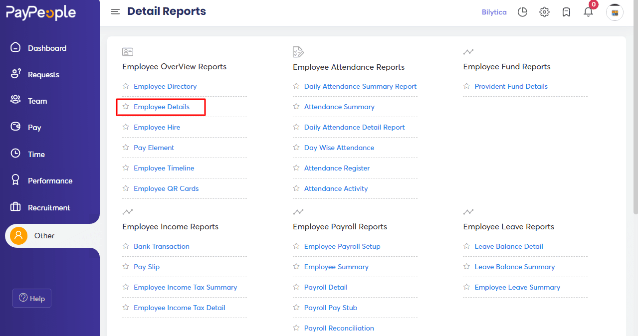 Employee OverView Reports - PayPeople - HR Payroll HRMS Attendance ...