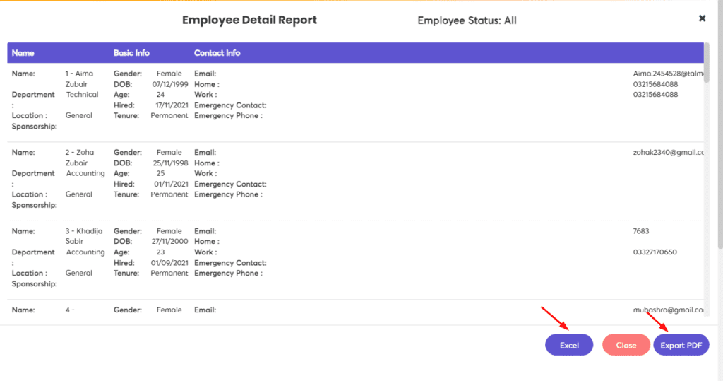 Employee OverView Reports - PayPeople - HR Payroll HRMS Attendance ...