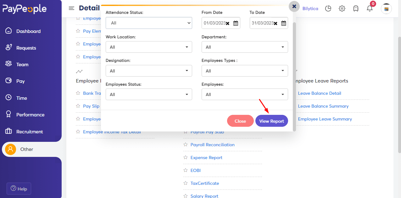 Employee Attendance Reports - PayPeople - HR Payroll HRMS Attendance ...