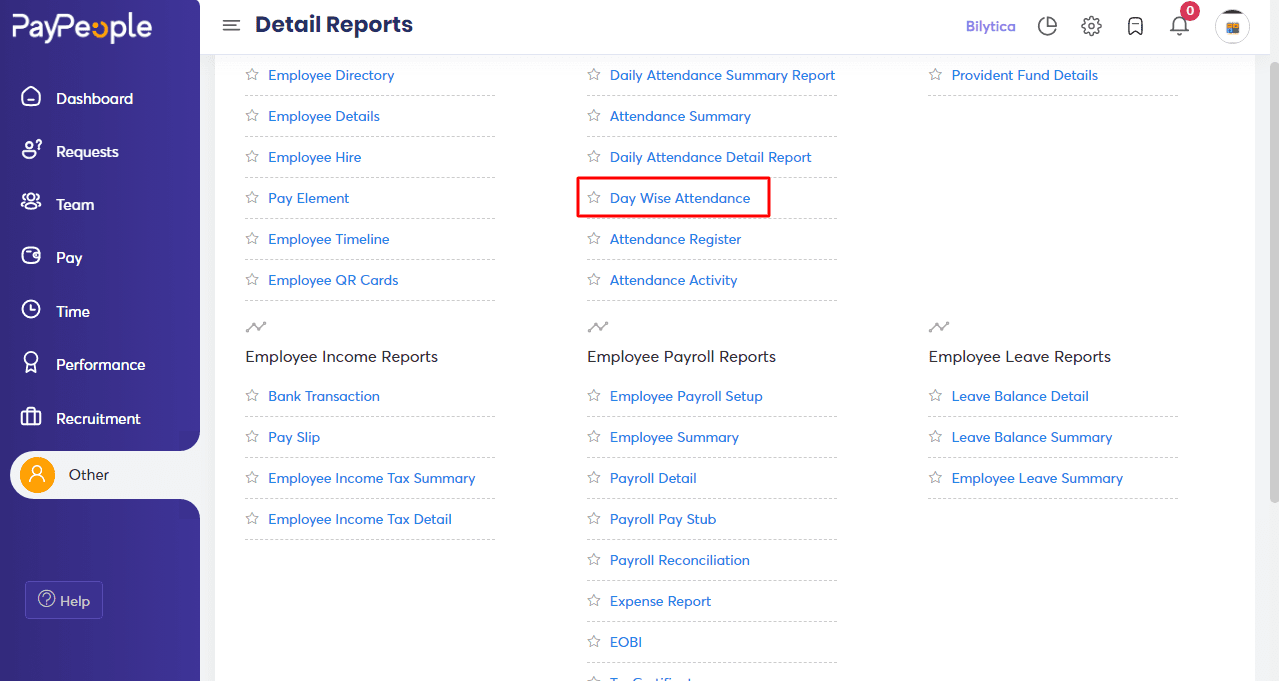 Employee Attendance Reports - PayPeople - HR Payroll HRMS Attendance ...