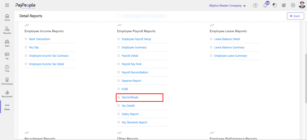 Employee Payroll Reports - Paypeople.pk