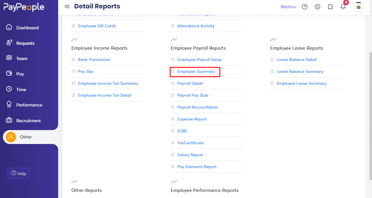 Employee Payroll Reports - PayPeople - HR Payroll HRMS Attendance ...